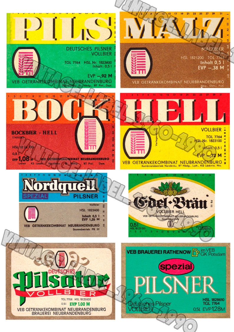 16 #vintage #beer #labels Germany - Vintage Paper Ephemera - Altered ...