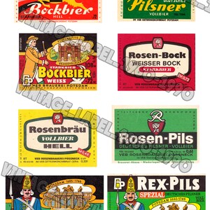 16 #vintage #beer #labels Germany - Vintage Paper Ephemera - Altered ...