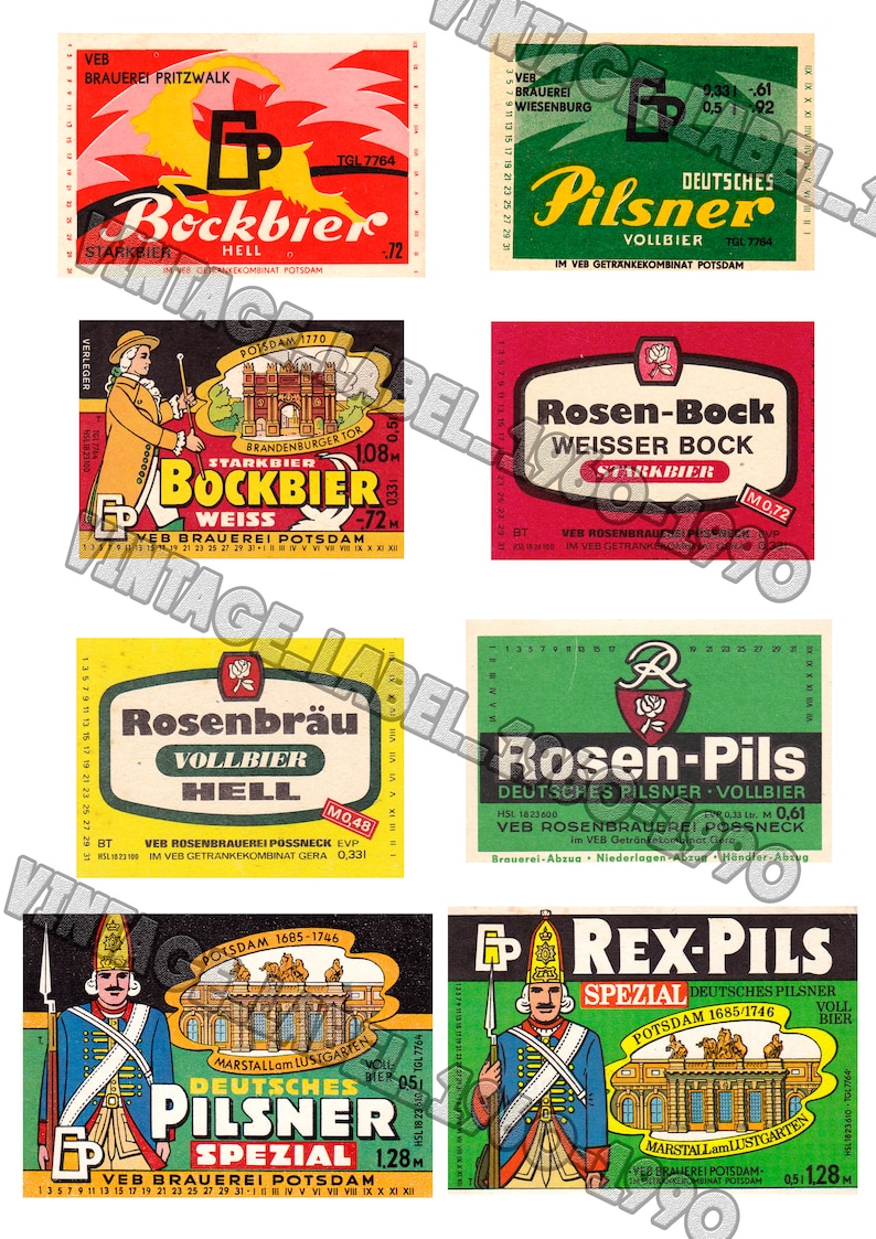 16 #vintage #beer #labels Germany - Vintage Paper Ephemera - Altered ...