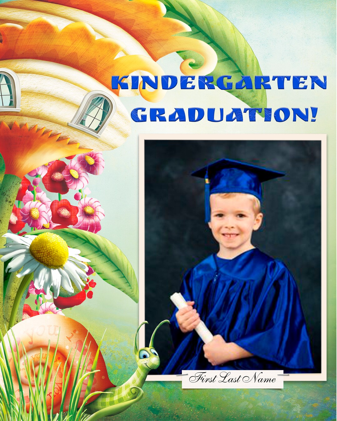Editable Kindergarten Graduation Sign, Personalized Kindergarten Sign ...