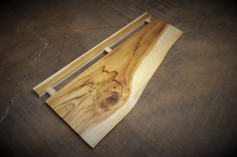 Teak Floating Shelf 1 Solid Live Edge Wood With Custom | Etsy