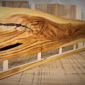 Teak Floating Shelf | 1" Solid Live Edge Wood With Custom Bracket and ...