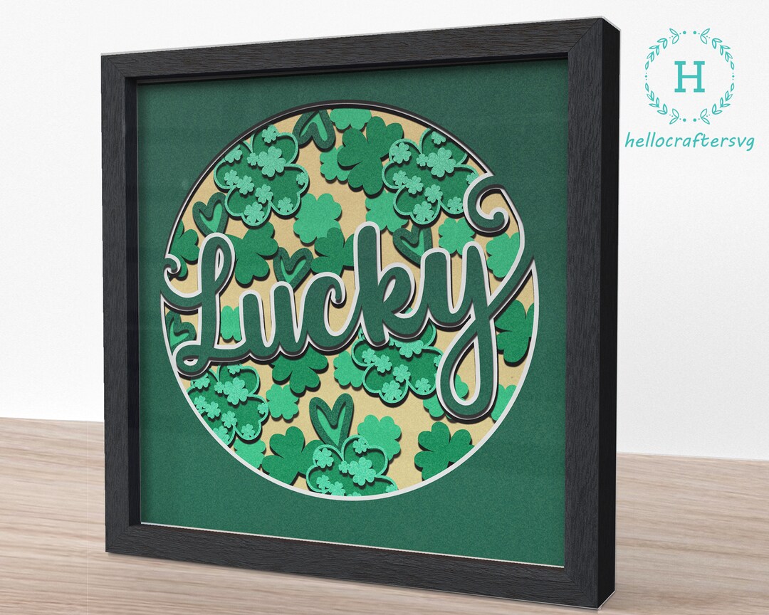 3d Lucky Box Svg Luck Box St Patrick Shadow Box Svg Cricut - Etsy
