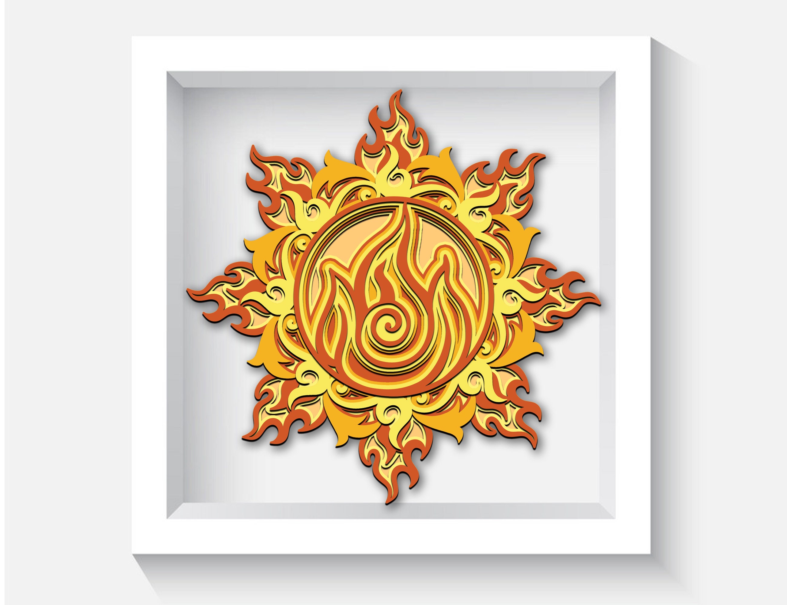 Elemento fuego en capas SVG 3d Fire Element svg Fire Element - Etsy España