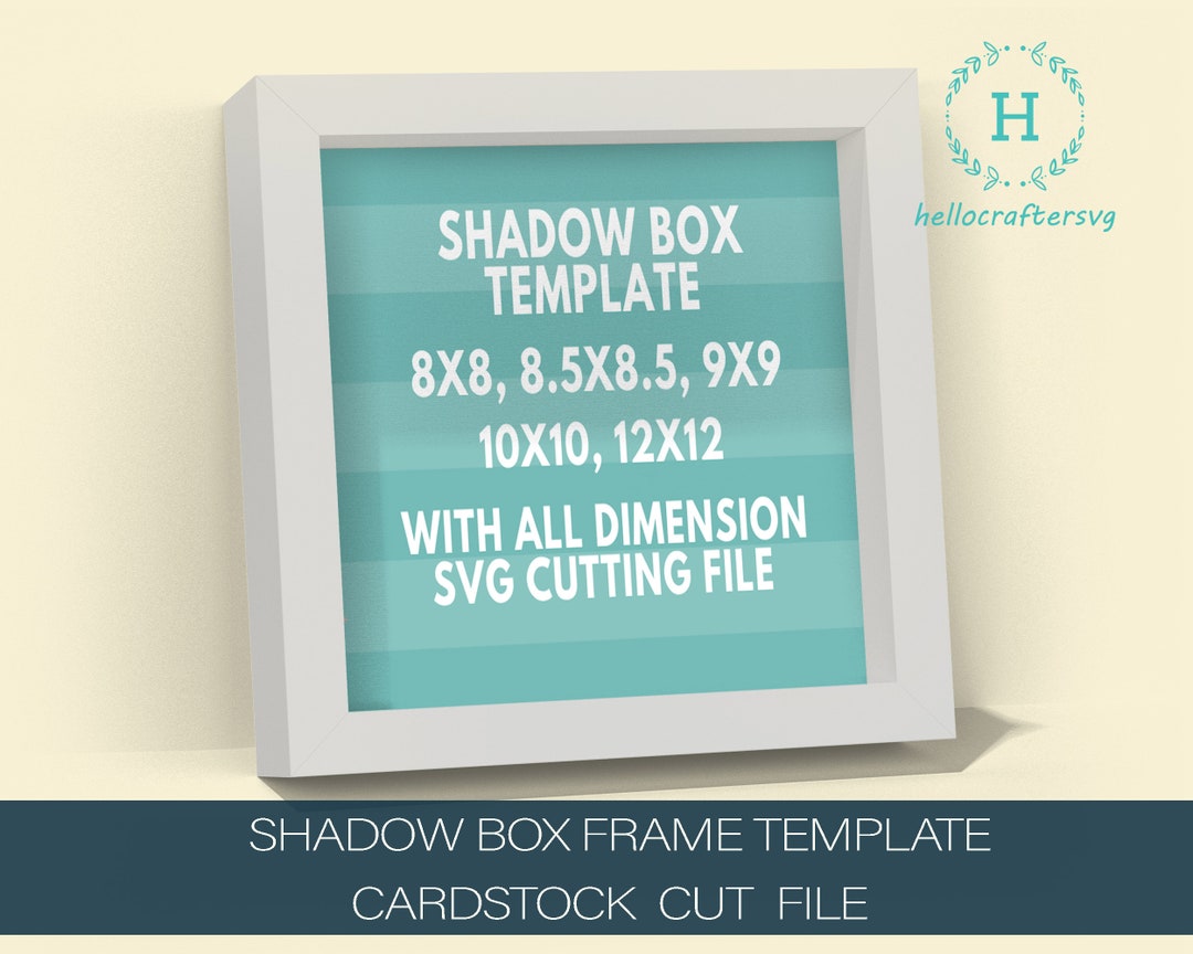3D SHADOW BOX Template Svg, Cardstock Shadow Box Frame Template Cut ...