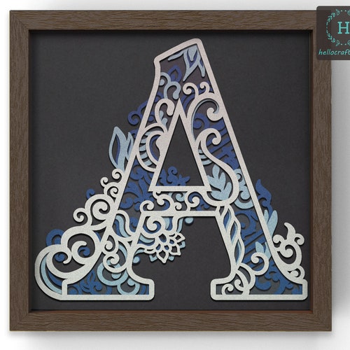 Letter Ñ Shadow Box 3D Alphabet SVG Cut Files Cricut Letters - Etsy