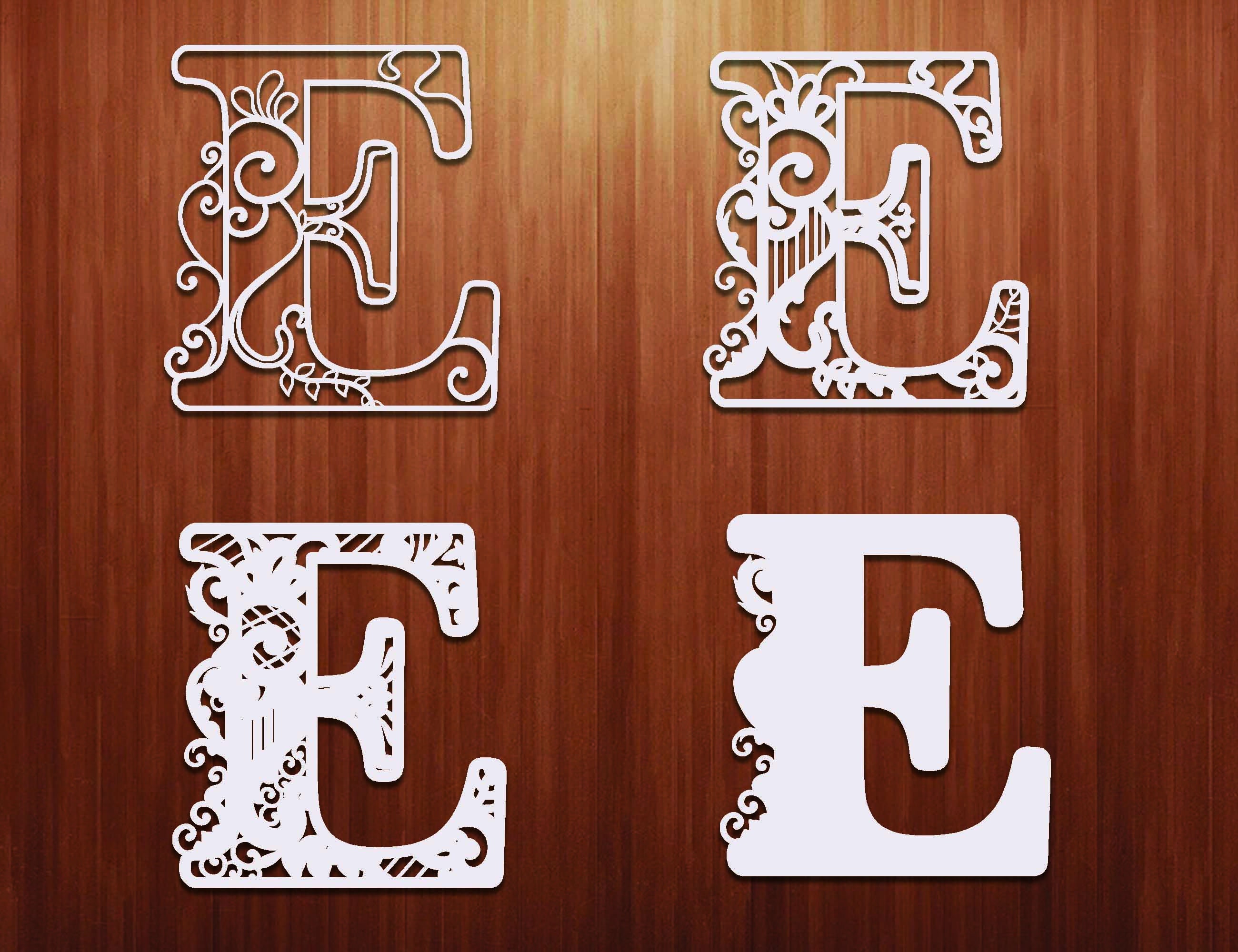 3D LETTER E SVG Alphabet E 3D Shadow Box File Svg Cardstock | Etsy UK