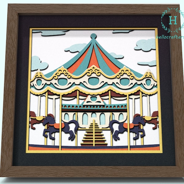 3d Carousel Svg File - Etsy