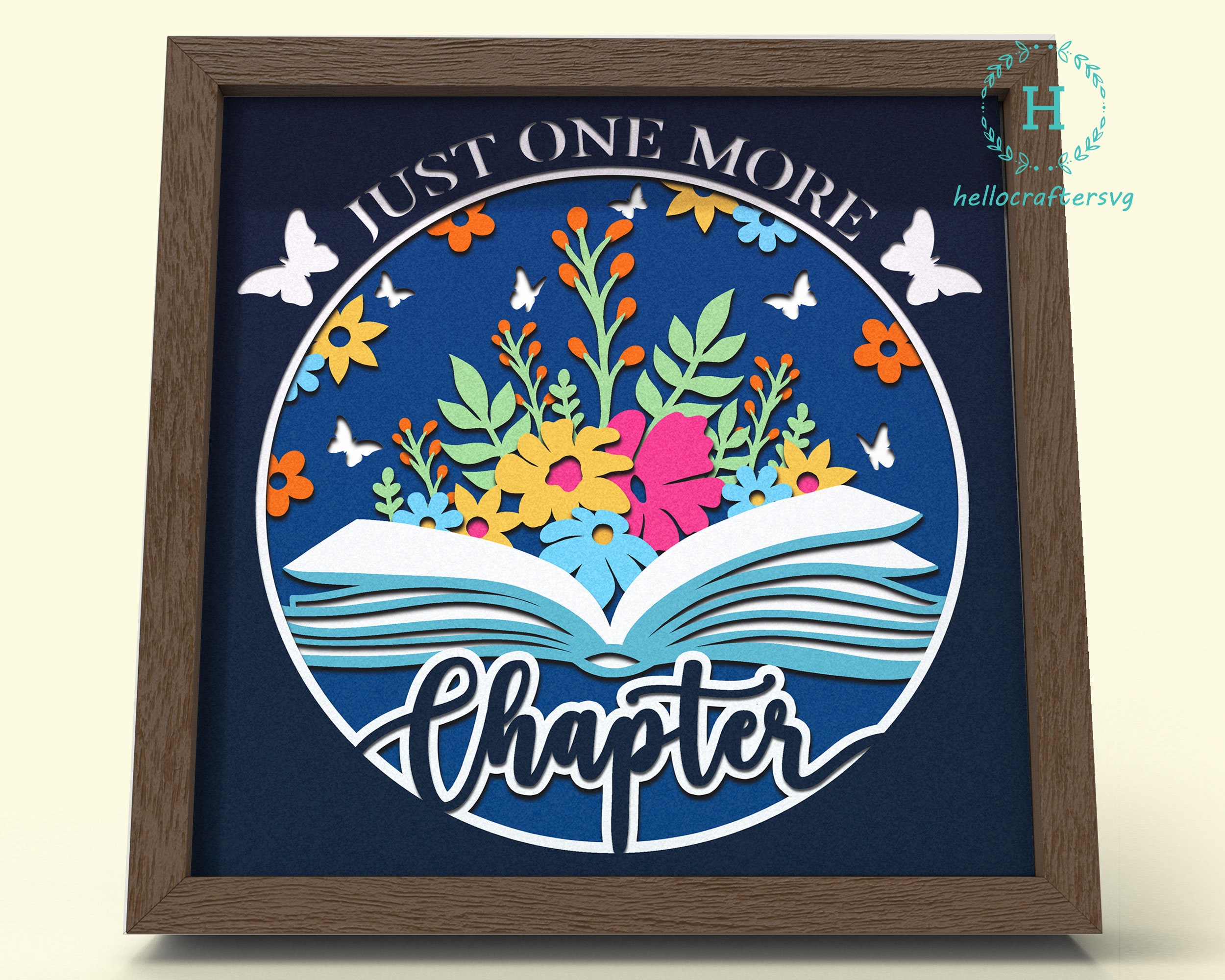 3D CHAPTER Svg Just One More Chapter Shadow Box Svg Cricut - Etsy