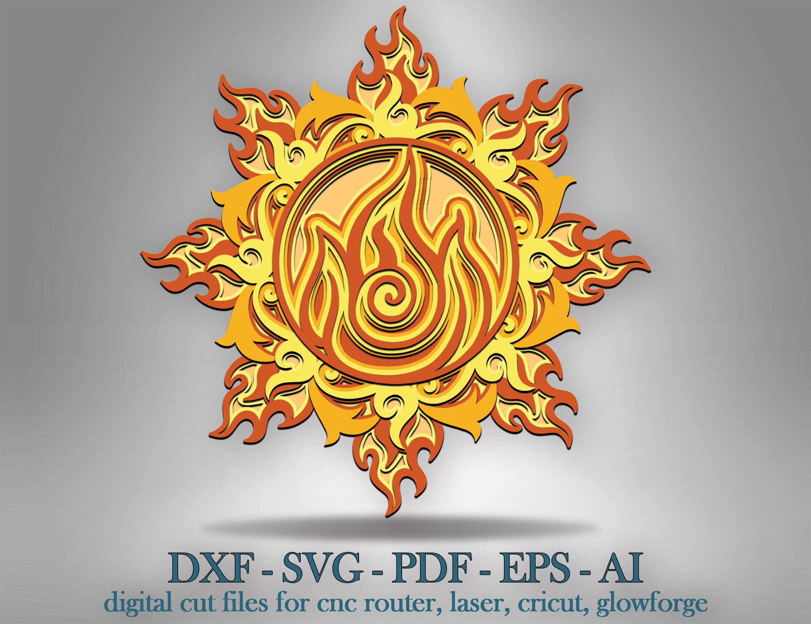 Fire Element Layered SVG 3d Fire Element Svg Fire Element - Etsy