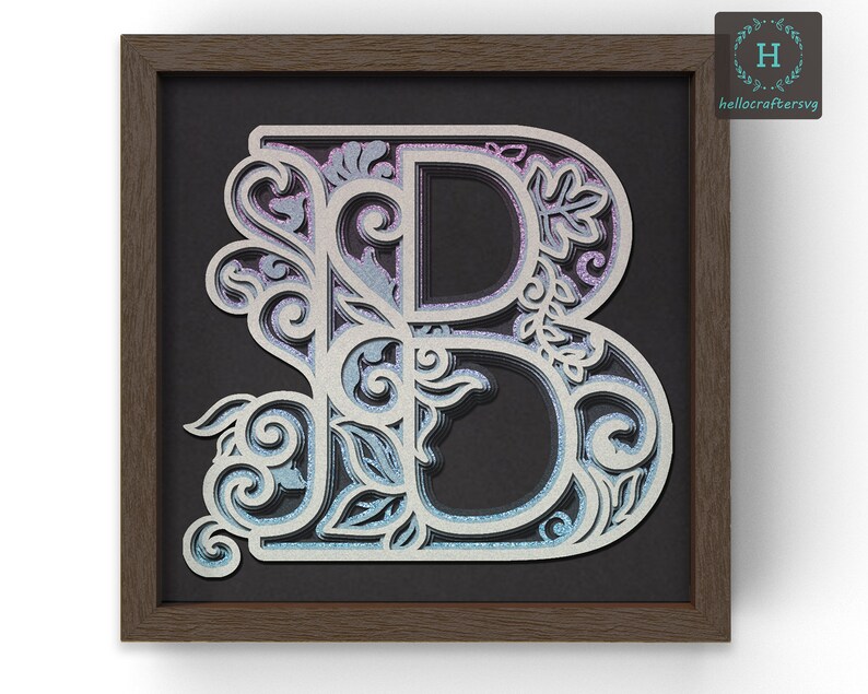 3D LETTER B SVG Alphabet B 3D Shadow Box File Svg Cardstock | Etsy