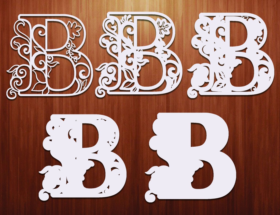 3D LETTER B SVG Alphabet B 3D Shadow Box File Svg Cardstock | Etsy