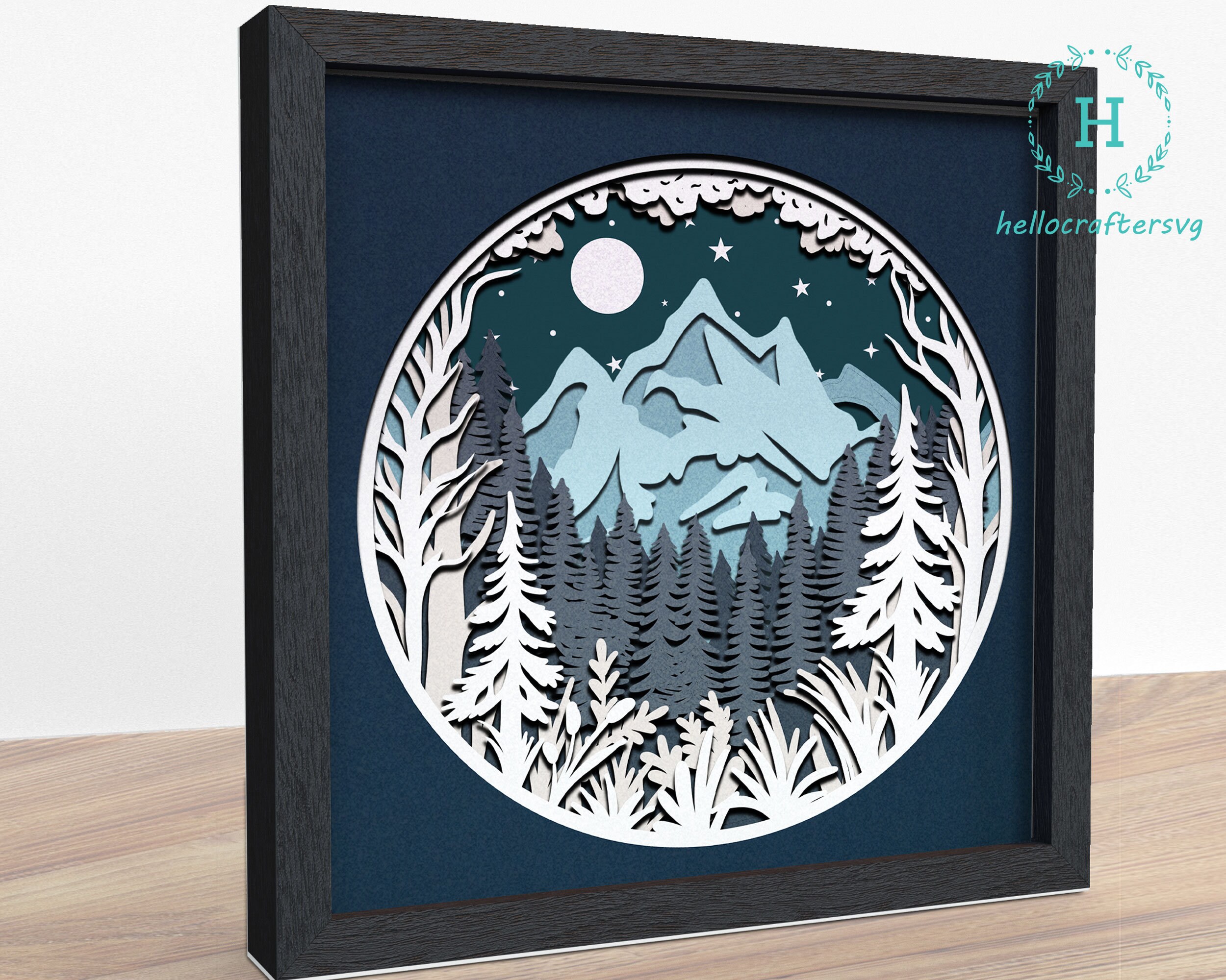 3D MOUNTAIN Svg MOUNTAIN Shadow Box Svg Cricut Files - Etsy Canada