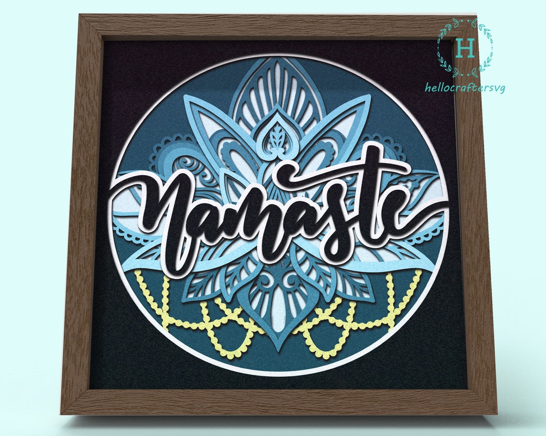 3d NAMASTE Svg NAMASTE Shadow Box Svg Cricut Files - Etsy Australia