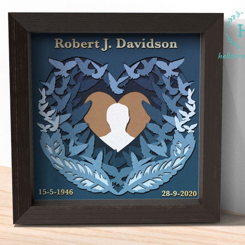 CUSTOMIZABLE 3D Grief Shadow Box Svg for Cricut for | Etsy Canada