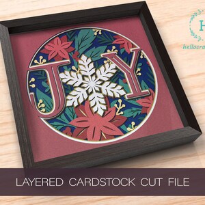 3D JOY SVG Christmas Shadow Box Svg Cricut Files Cardstock - Etsy UK