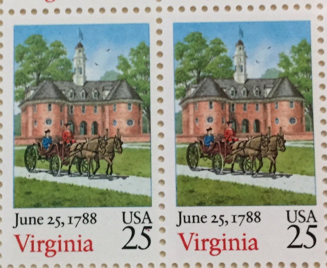 SS53. Virginia Statehood Mint Stamps - Etsy