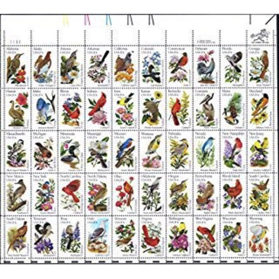 S7 1982 State Birds and Flowers Stamps - Etsy