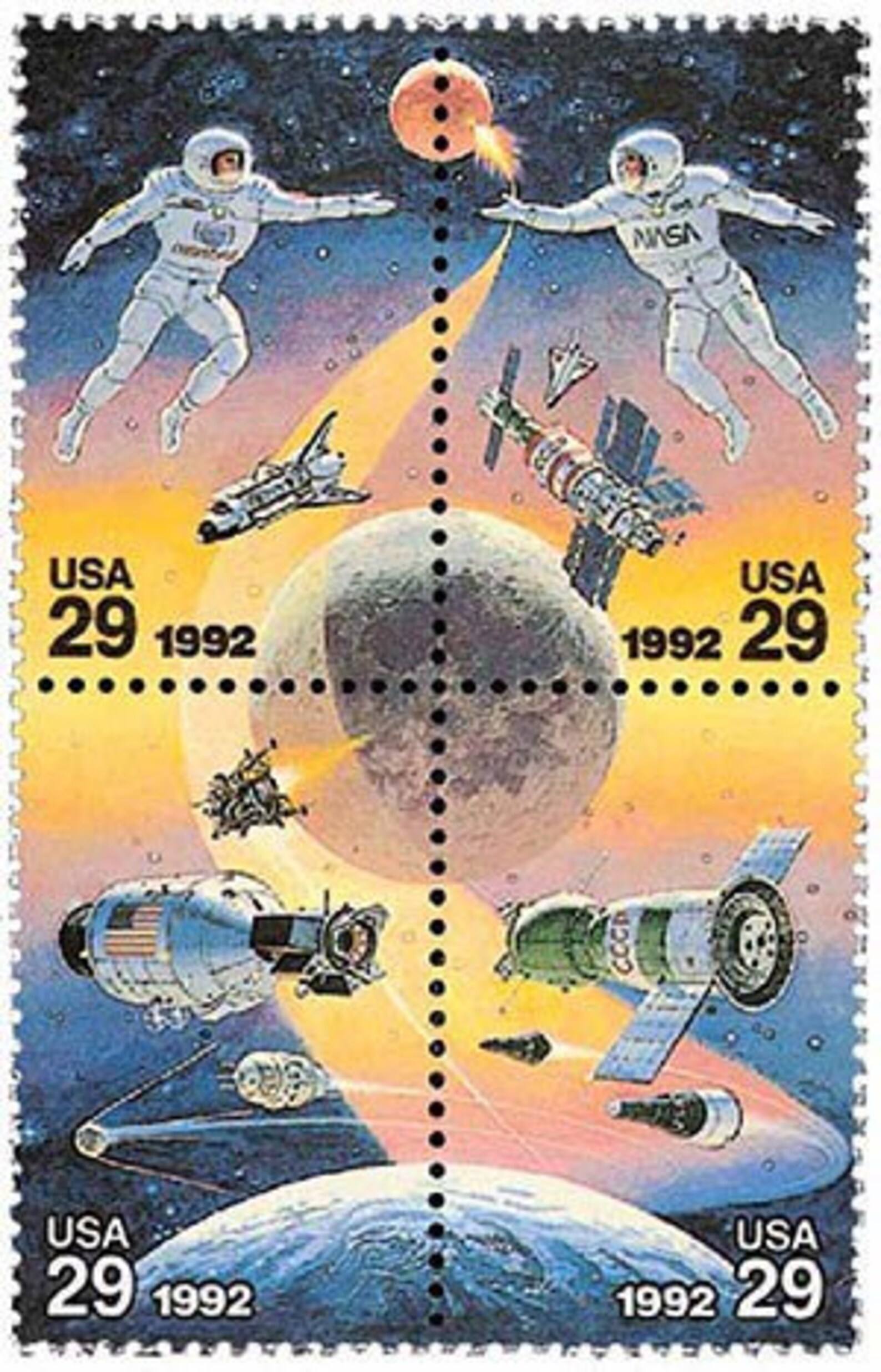 SC US Space and Shuttle Stamps - Etsy