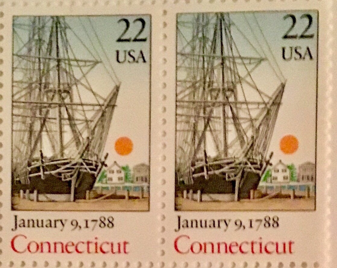 SS07. Connecticut Statehood Stamp - Etsy UK