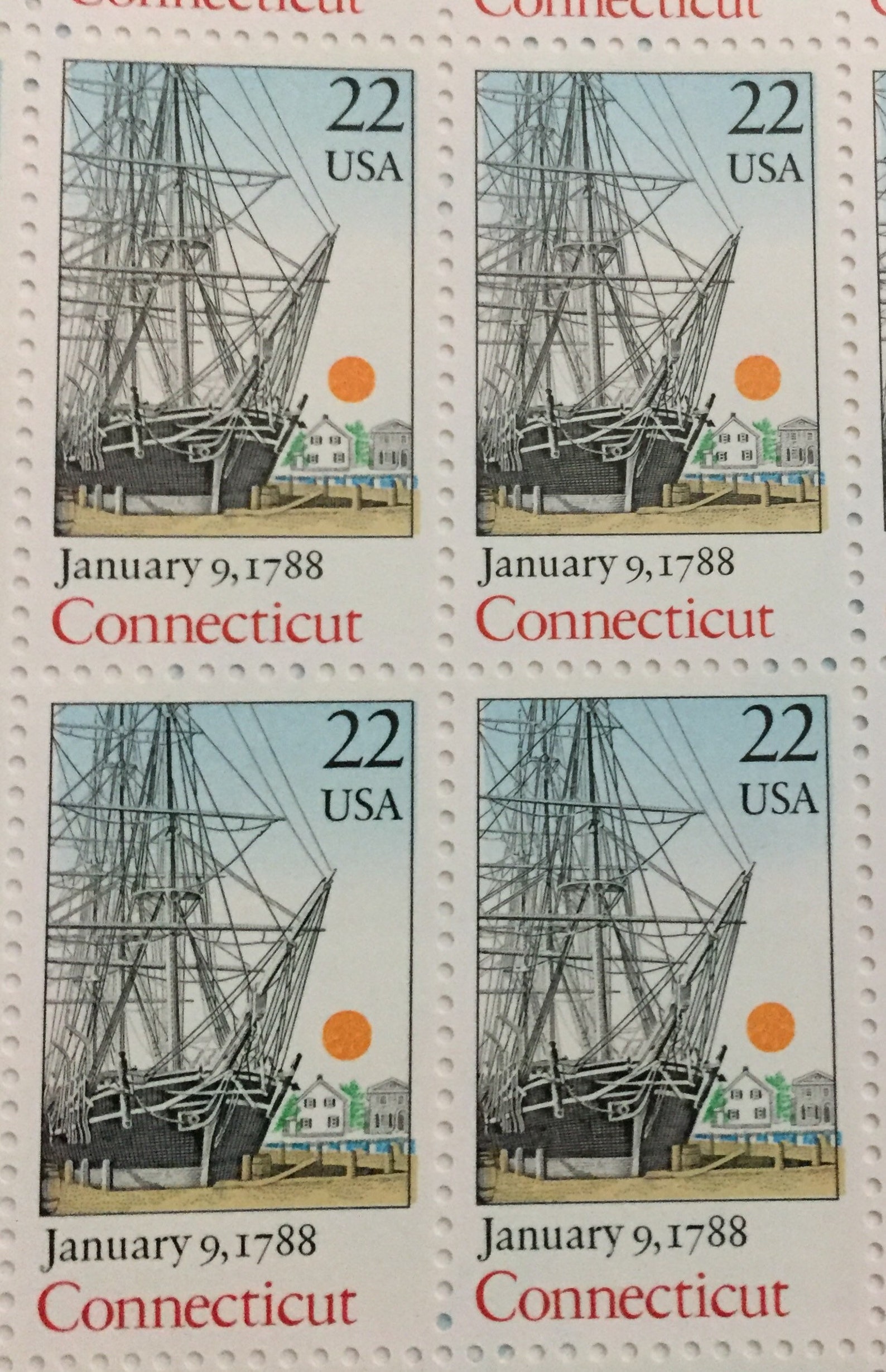 SS07. Connecticut Statehood Stamp - Etsy UK