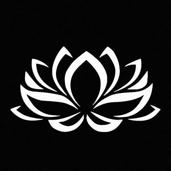Lotus Flower White Vinyl Car Window Decal Sticker White | Etsy