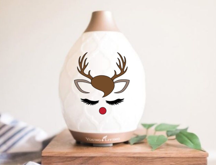 Reindeer Face Diffuser Decal - Etsy