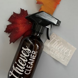 DIY Labels | Thieves Cleaner Label | Essential Oil Spray Bottle Label ...