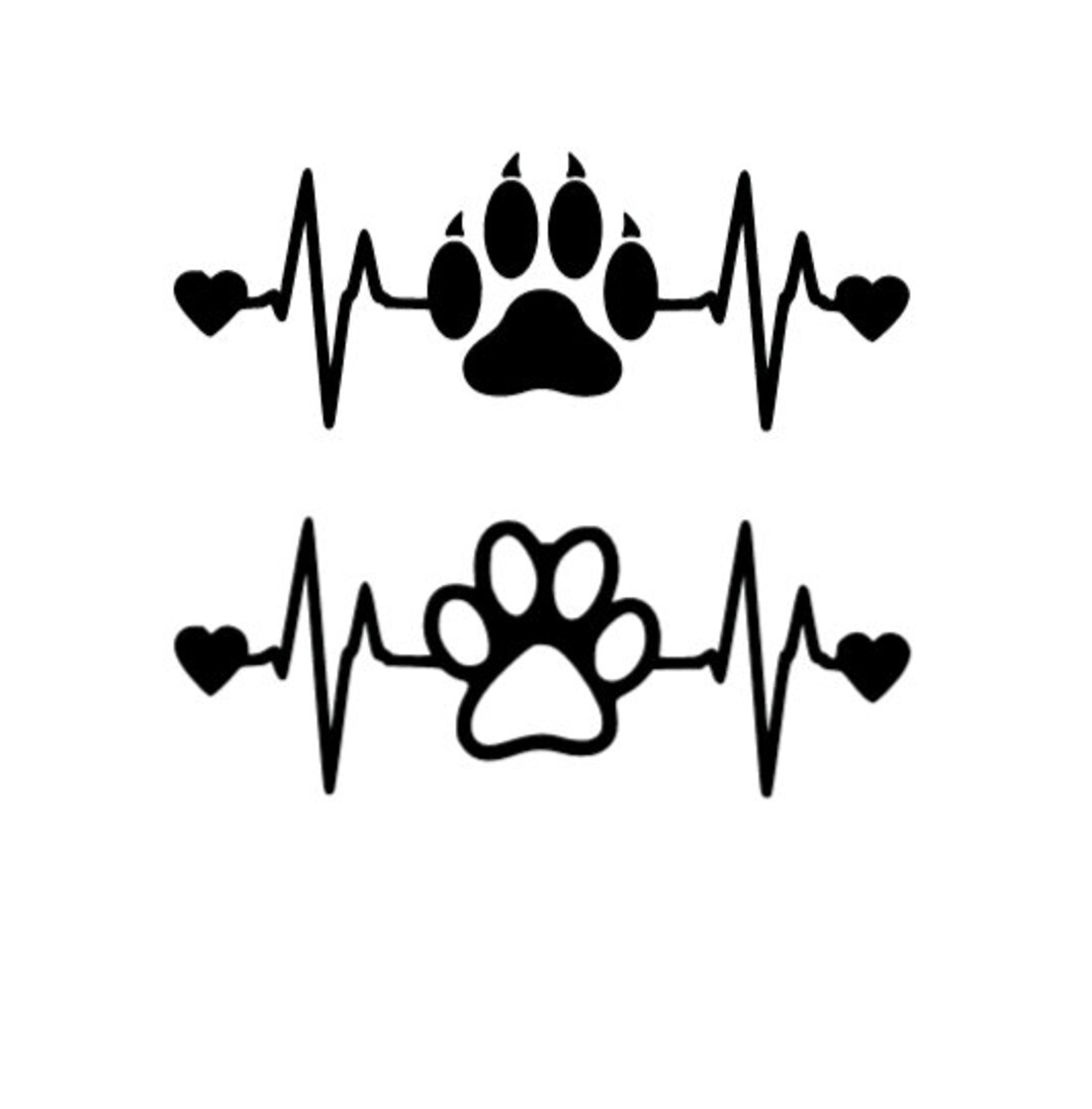 PET Dog or Cat Heartbeat Decal - Etsy