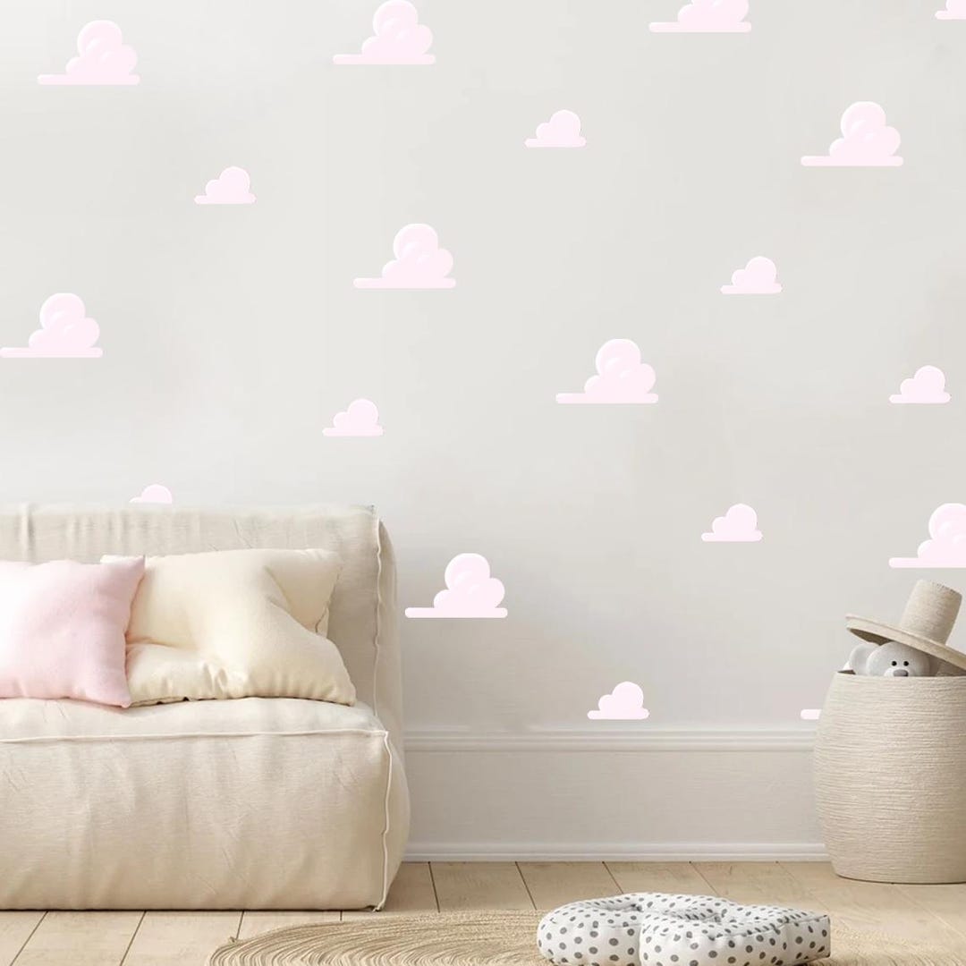 PINK CLOUD Wall Stickers - Themed Bedroom Wall Stickers - Etsy