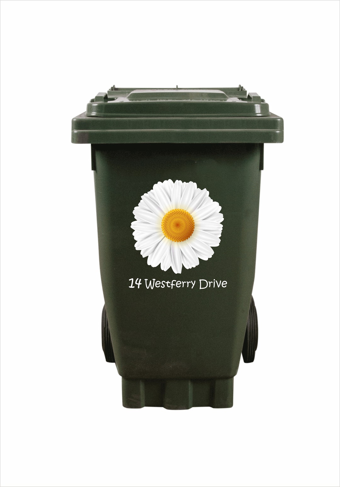 WHEELIE BIN STICKER - Personalised Sticker - Daisy and Address - 262 - Etsy