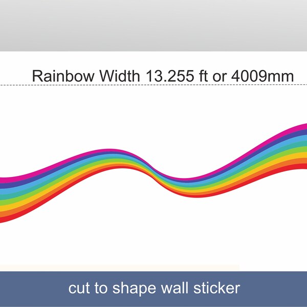 Rainbow Wall Decal - Etsy