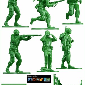 24 X GREEN ARMY MEN Small (100mm) - Wall/car Stickers - Retro Toy ...