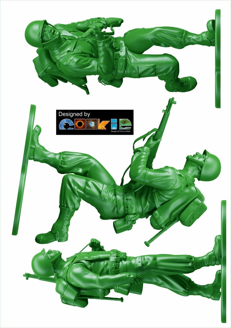 12 Green Army Men Boys /girls Room Wall / Car Stickers Large | Etsy