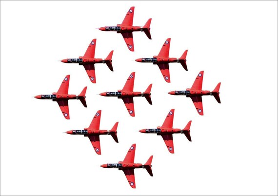 Red Arrows Aerobatic Planes wall sticker diamond 9 800 X | Etsy