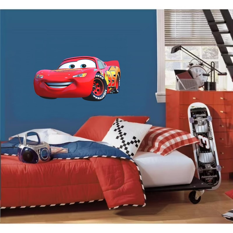 Lightning Mcqueen Stickers - Etsy