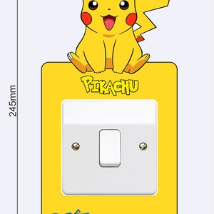 PIKACHU Light Switch Surround Sticker - Pokemon - 28 - Etsy