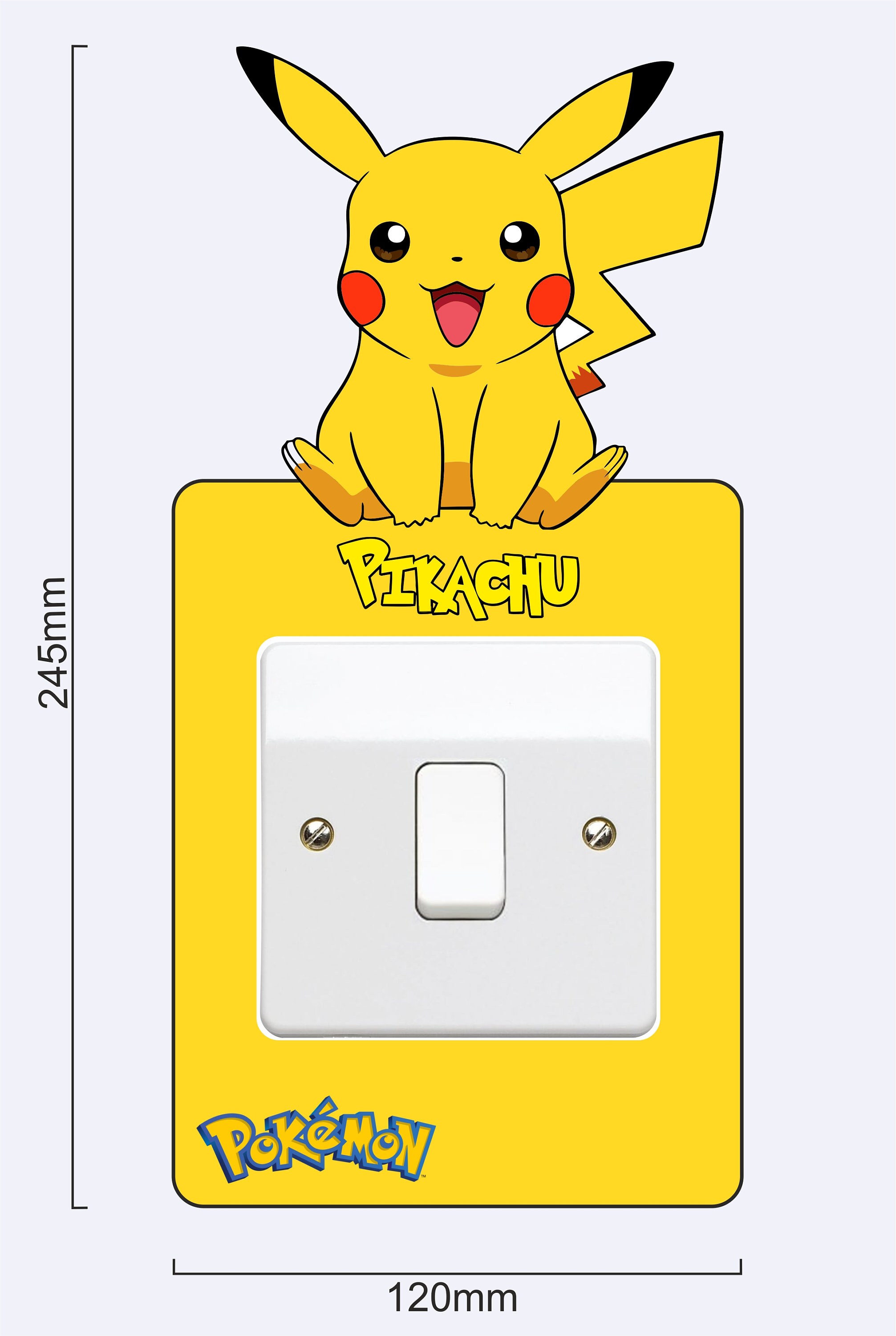 PIKACHU Light Switch Surround Sticker Pokemon 28 - Etsy UK