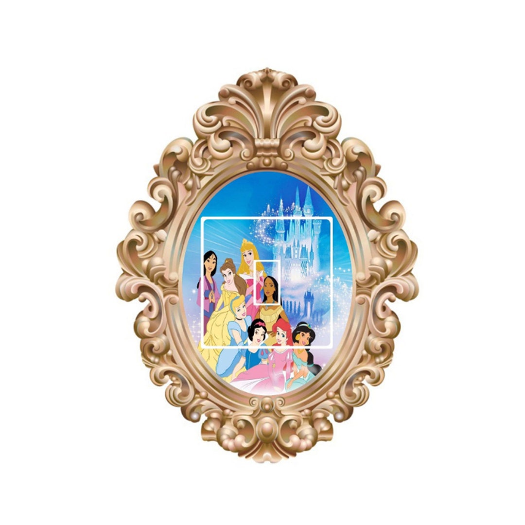 Disney Princess's Frame 1 Light Switch Surround Sticker Vinyl Decal 44 ...