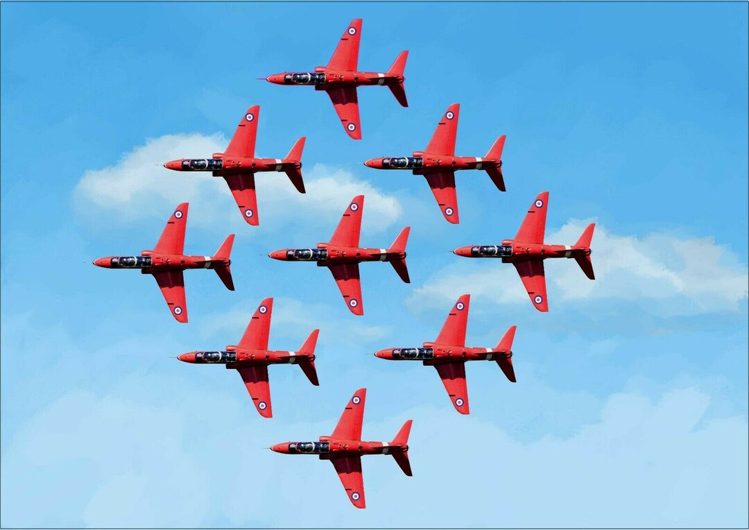 Red Arrows Aerobatic Planes Wall Sticker Diamond 9 800 X - Etsy
