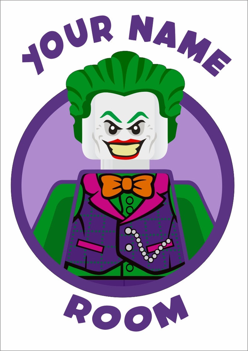 JOKER CUSTOM (268 mm) - Sticker prénom - Personnalisé avec votre nom ...