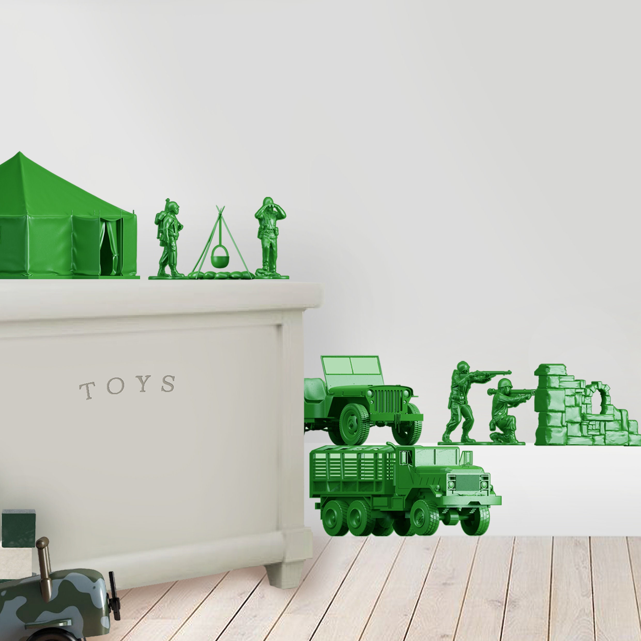 Green Army Vehicles/equipment Wall Stickers X13 Boys/girls - Etsy UK