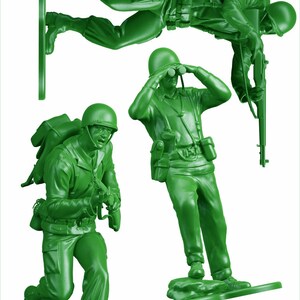 12 Green Army Men - Boys /girls Room Wall / Car Stickers Large - Cut to ...