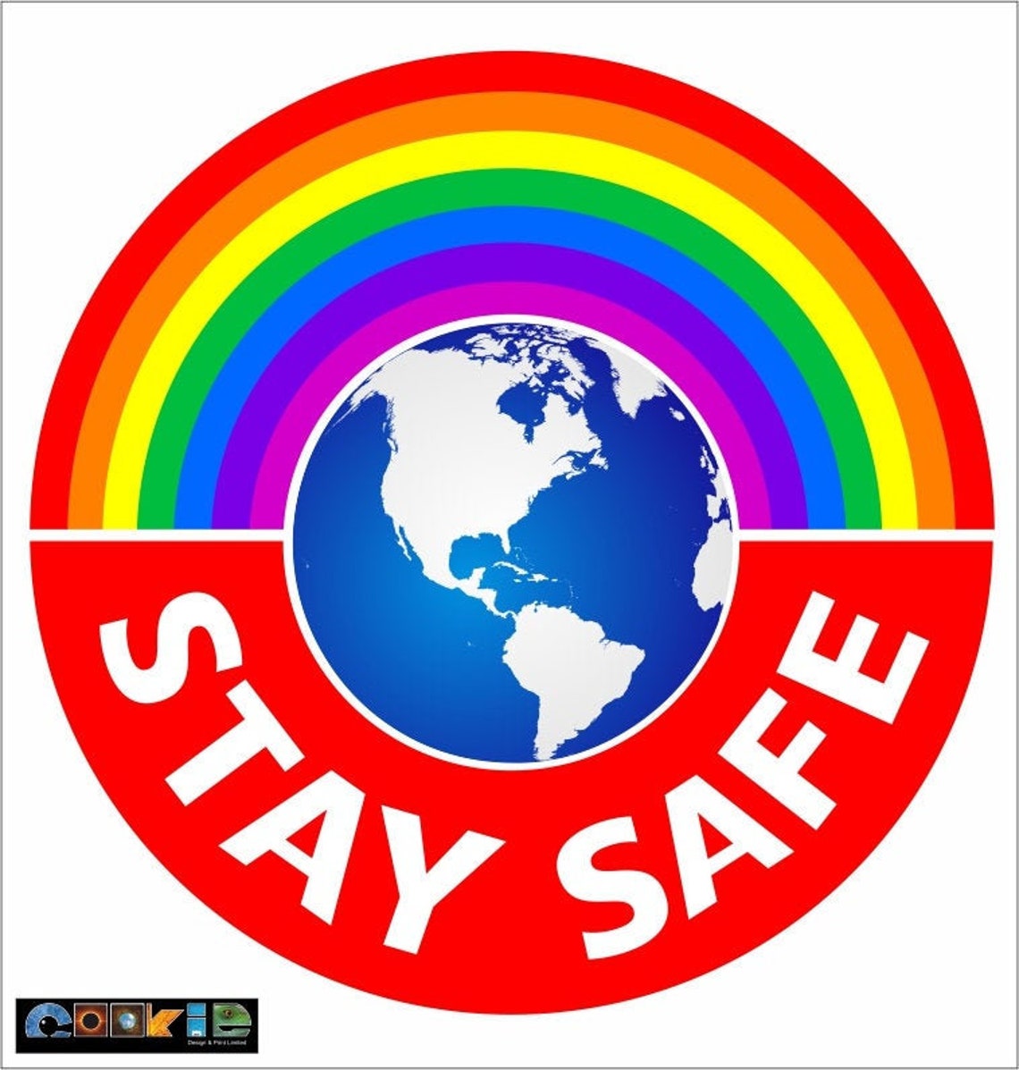 Rainbow Stay Safe NON PROFITABLE No.94 | Etsy