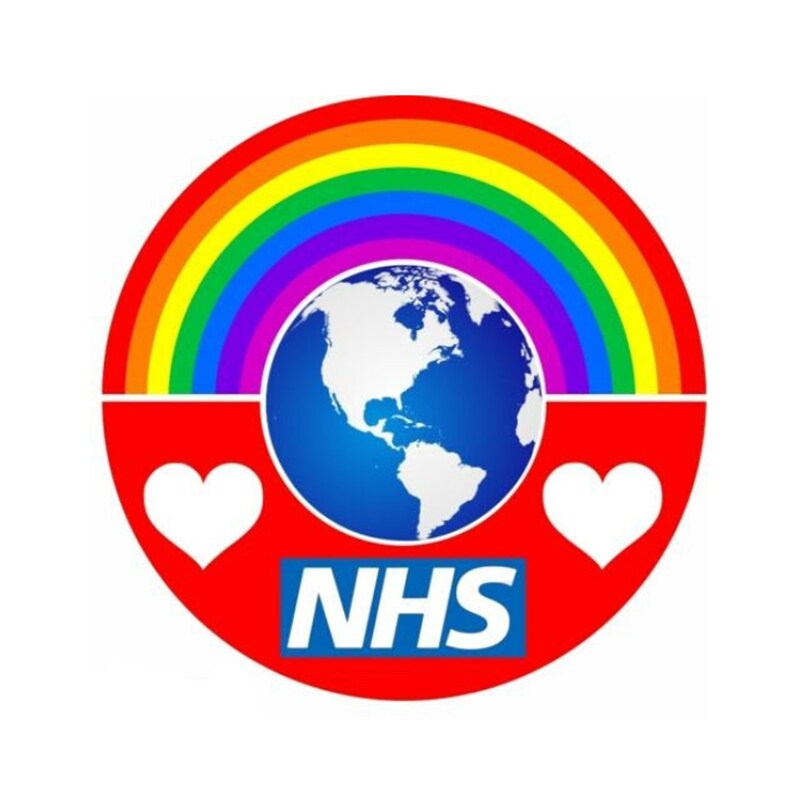 Rainbow Love the NHS Sticker 190mm X 190mm Size NON | Etsy