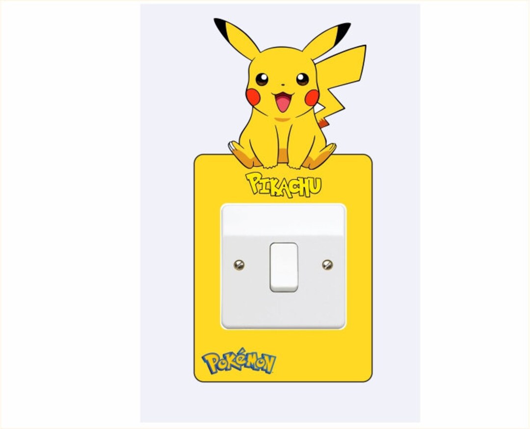 PIKACHU Light Switch Surround Sticker - Pokemon - 28 - Etsy