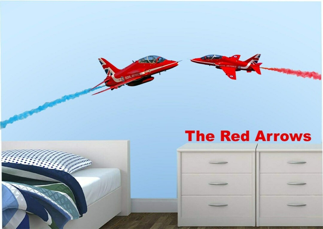 Red Arrows - Planes - Aerobatic Team - Boys or Girls Bedroom Wall ...