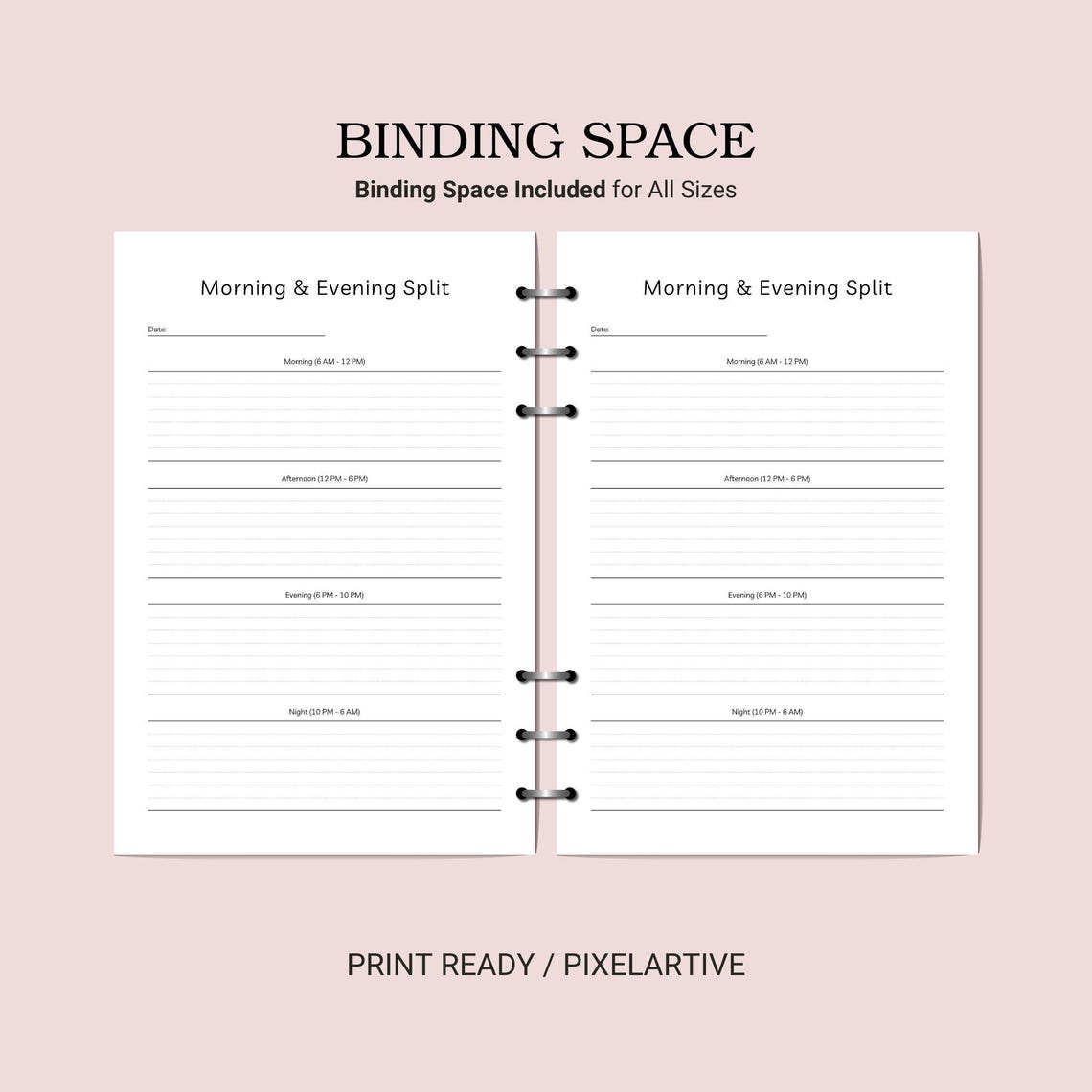 Printable Morning and Evening Split Template | Daily AM and PM Routine ...