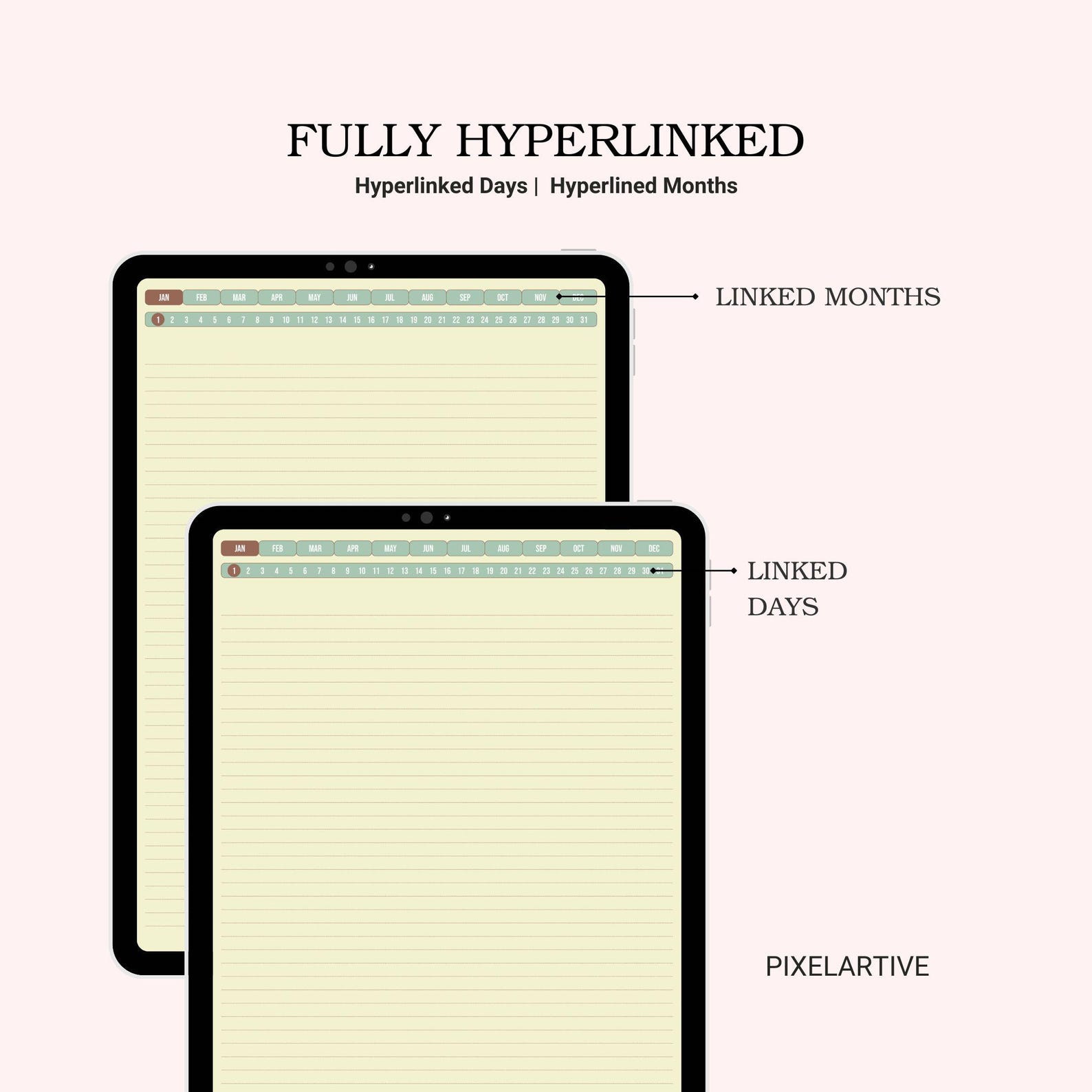 2025 Digital Notebook | Lined Template in Portrait Layout | Perfect for ...