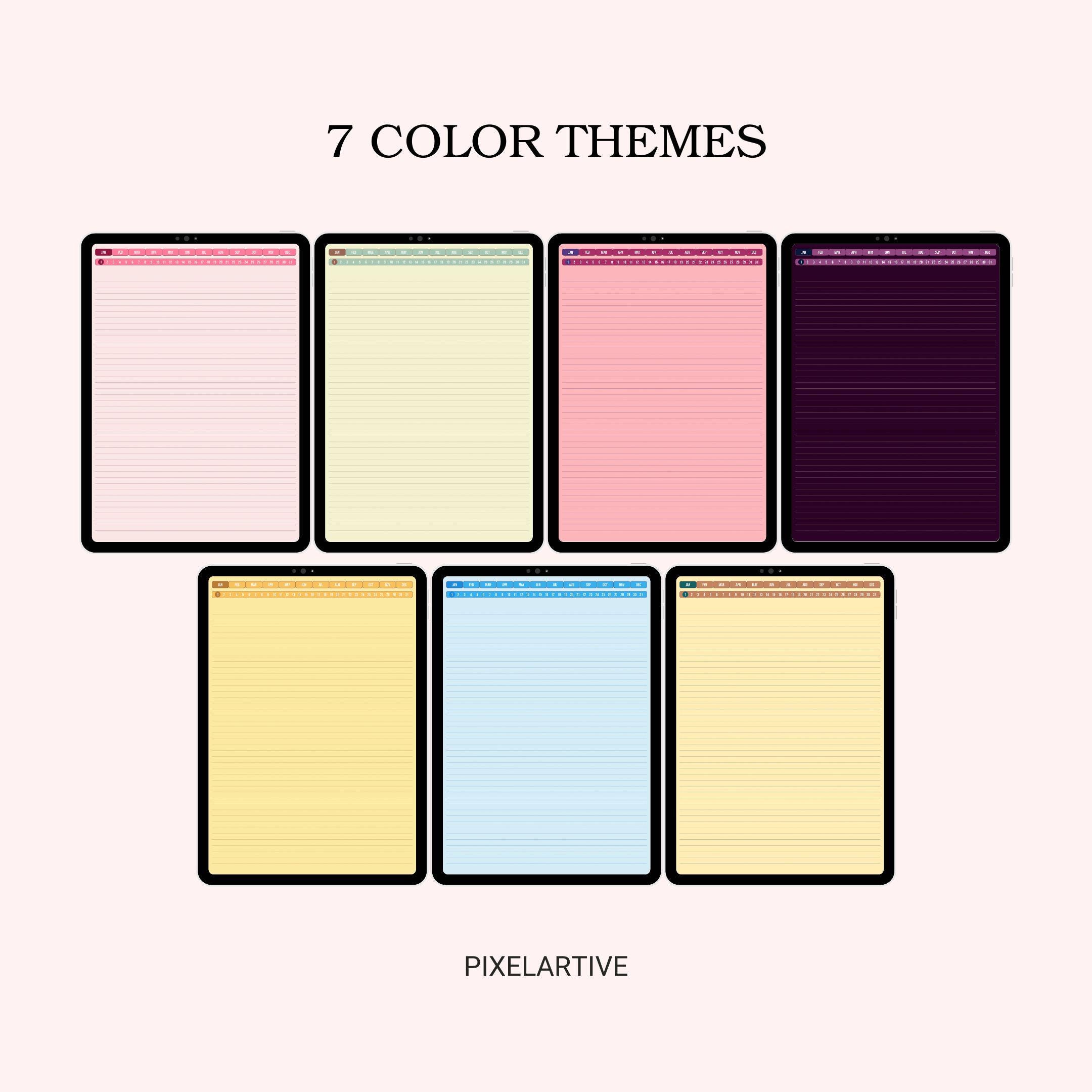 2025 Digital Notebook | Lined Template in Portrait Layout | Perfect for ...